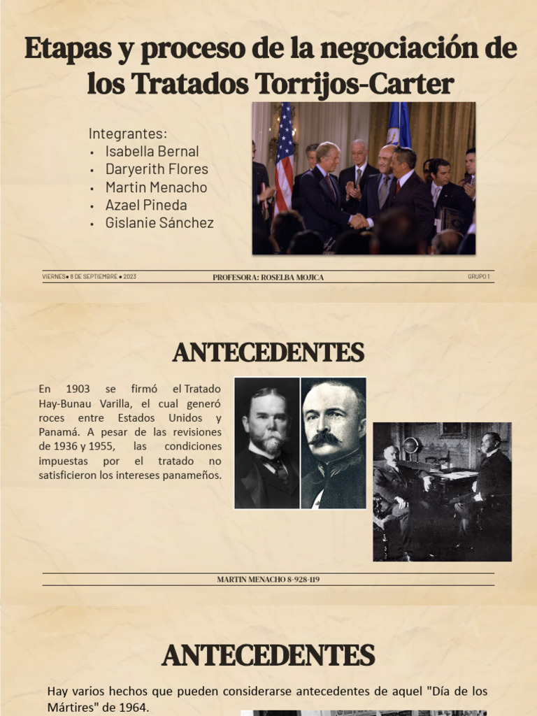 Negociación de los Tratados Torrijos-Carter | PDF | Panamá | canal de ...