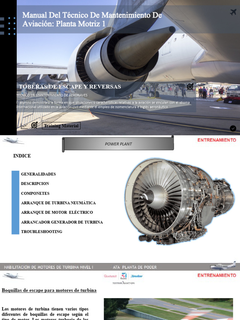 Sistema de Escape y Reversas | PDF | Combustión | Turbina