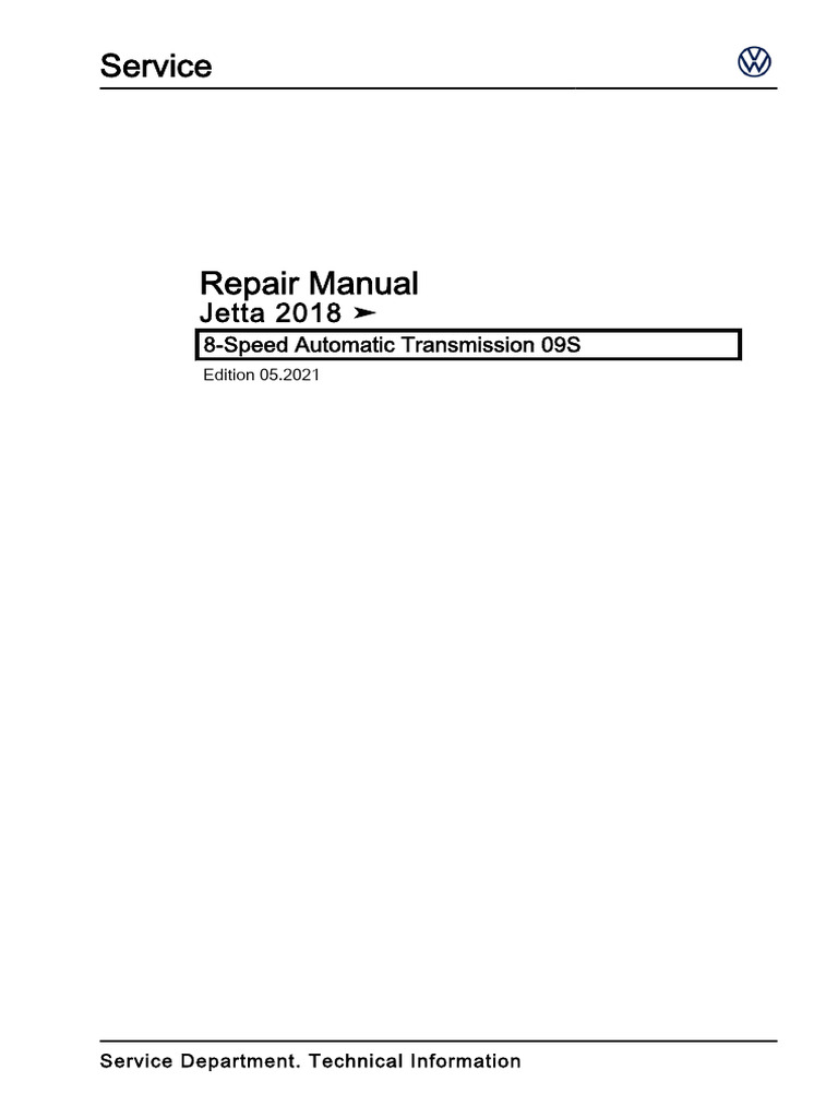 VW Jetta 7 Automatic Transmission 09s Eng | PDF | Automatic ...