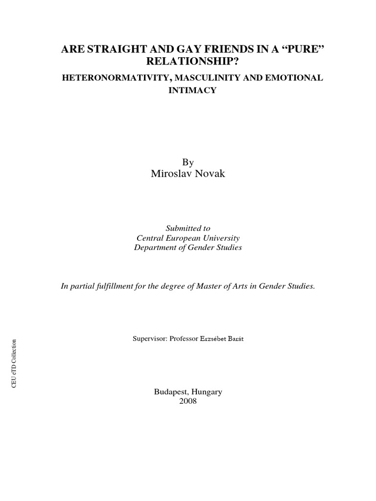 Novak Miroslav | PDF | Masculinity | Homosexuality