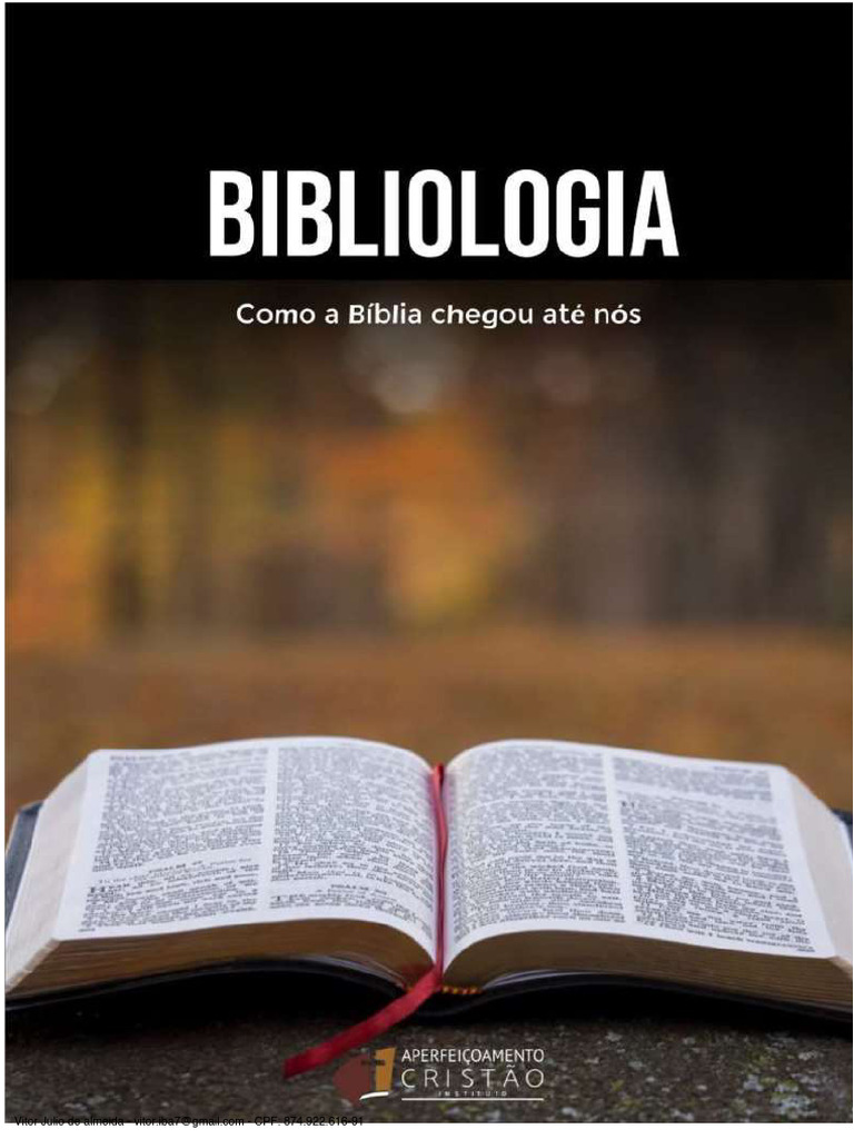 Apostila - Bibliologia - Como A Bíblia Chegou Até Nós | PDF | Bíblia ...