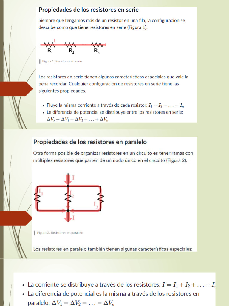 Resumen Resistencias Capacitores E Inductores Serie Y Paralelo Pdf