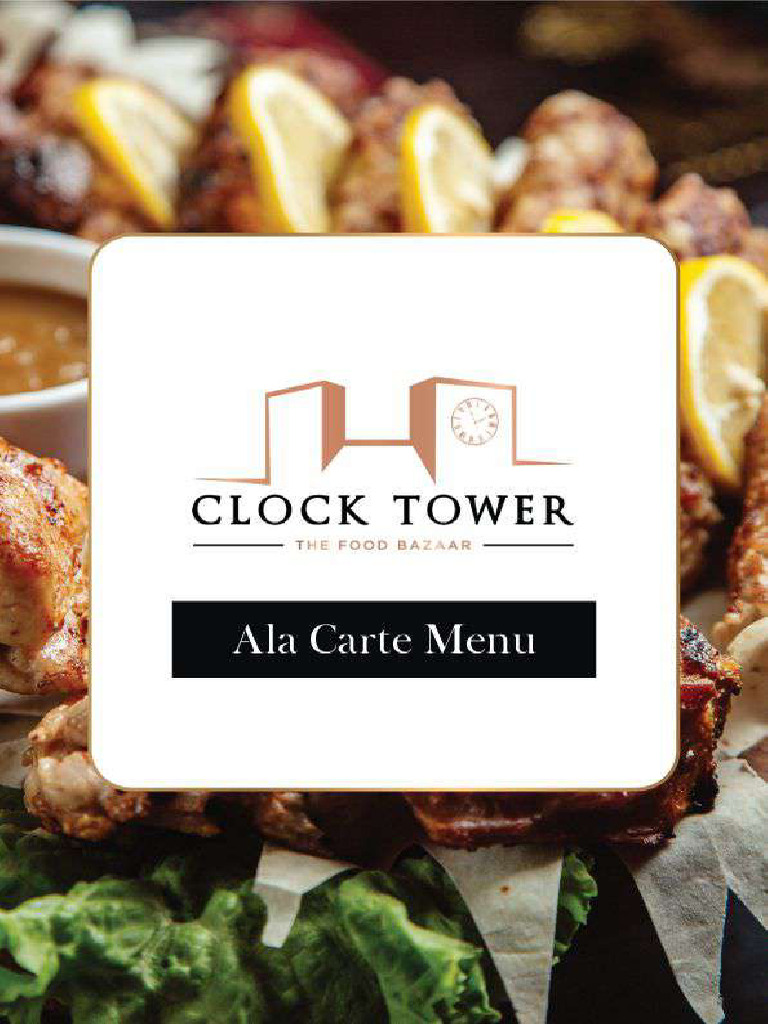 Clock Tower Ala Carte Menu | PDF