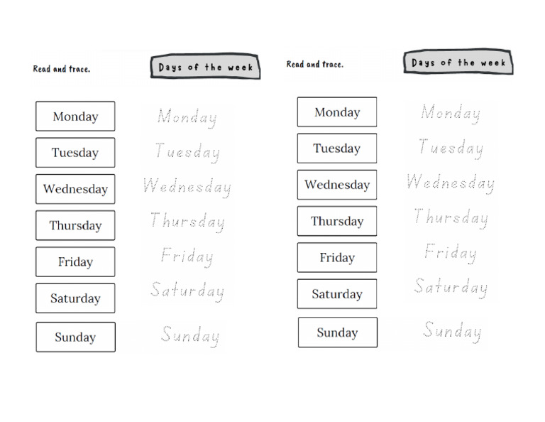 Days of the week | PDF