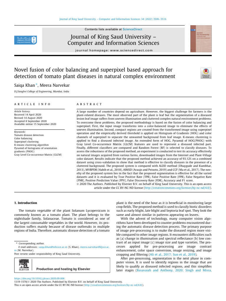 King-saud | PDF | Image Segmentation | Support Vector Machine
