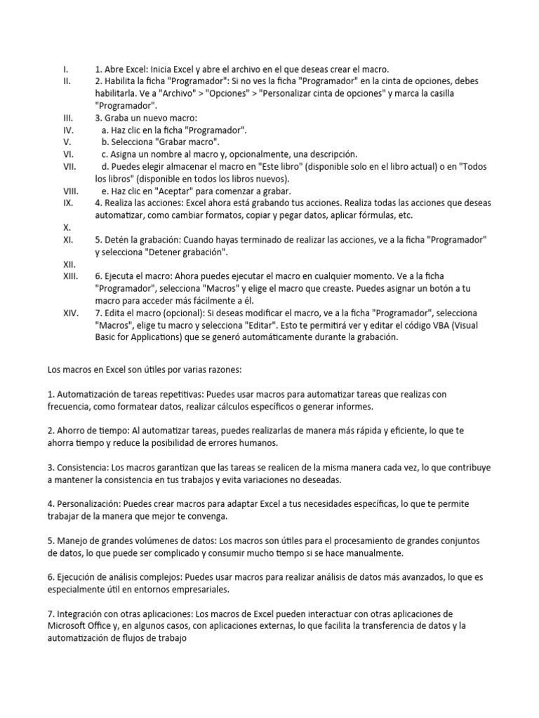 Reto 5 Pasos | PDF | Macro (informática) | Microsoft Excel