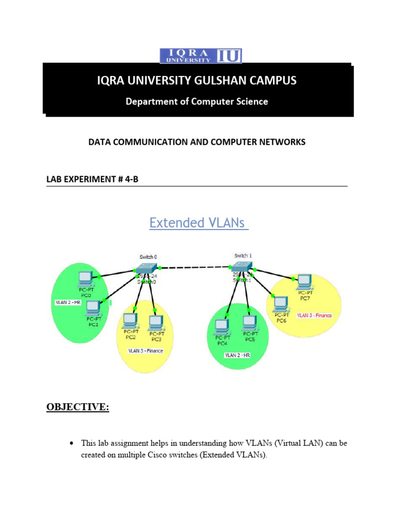 DCCN - Lab 4-B Extended VLAN | PDF | Network Switch | Computer Networking