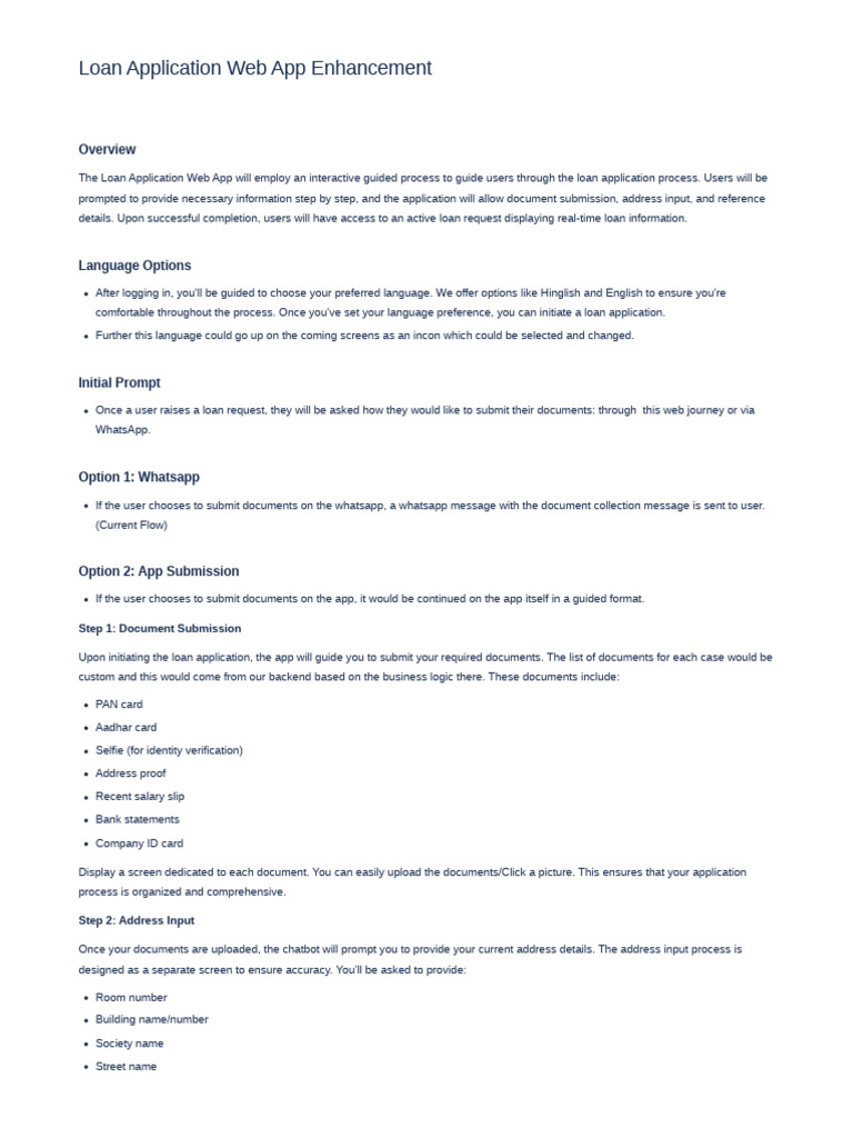 Loan App Enhancement Overview | PDF | World Wide Web | Internet & Web