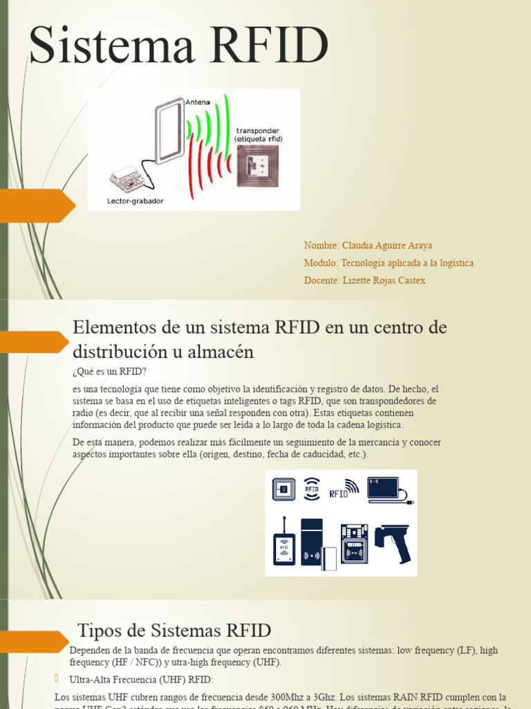 Sistema RFID | PDF | Identificación de frecuencia de radio | Frecuencia ultra alta