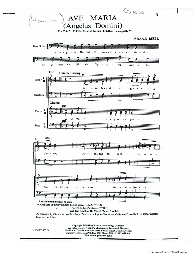 Ave María Franz Biebl | PDF