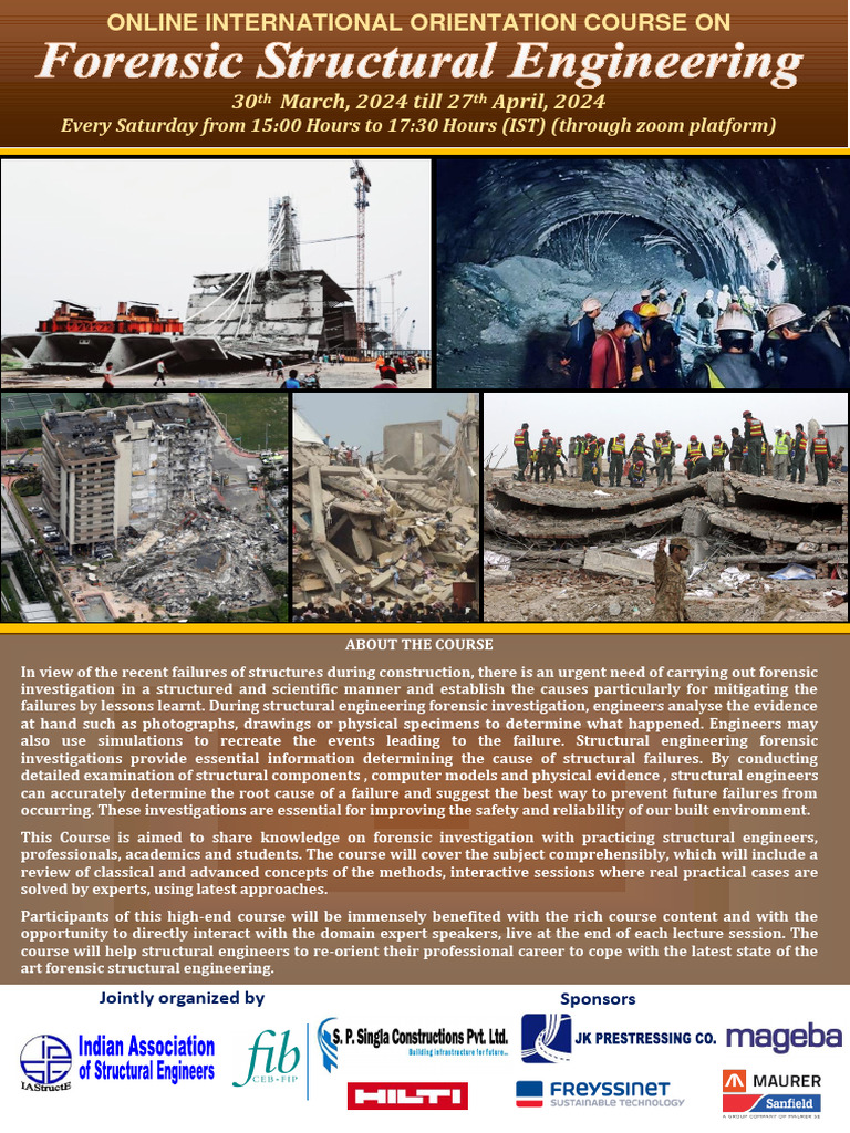 Flier - Forensic Structural Engineering Course During March 30 To April ...