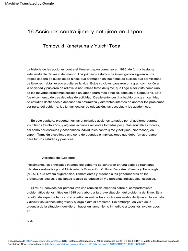 Actions Against Ijime and Net-Ijime in Japan Es | PDF | Internet | Anonimato