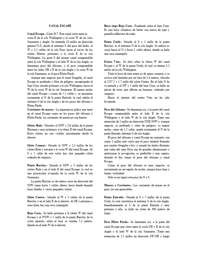 Canal Escape | PDF
