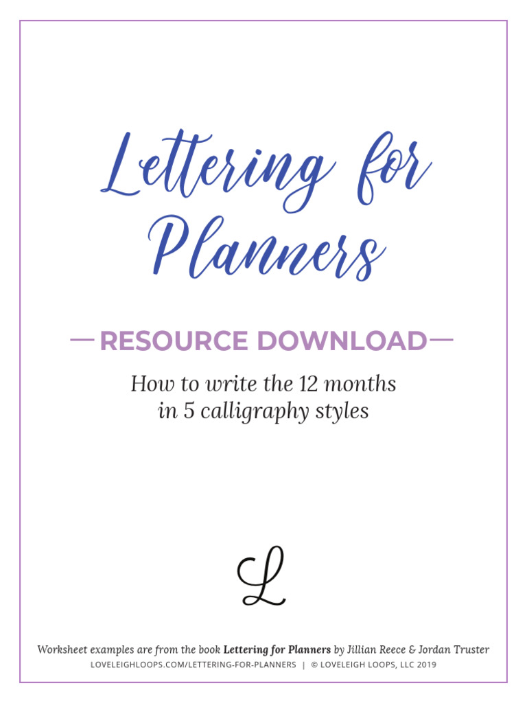 12 Months in 5 Calligraphy Styles | PDF | Career & Growth