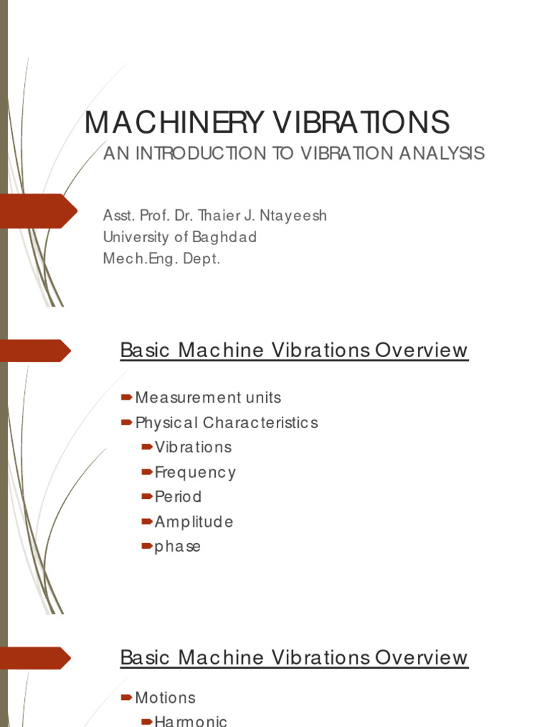 Basic Machinery Vibrations | PDF | Frequency | Root Mean Square