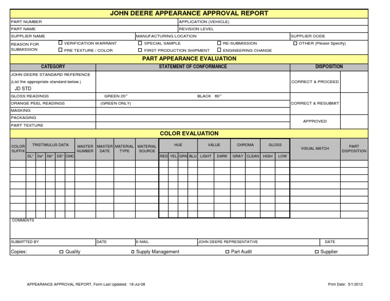 Appearance Approval Report | PDF | Technology & Engineering