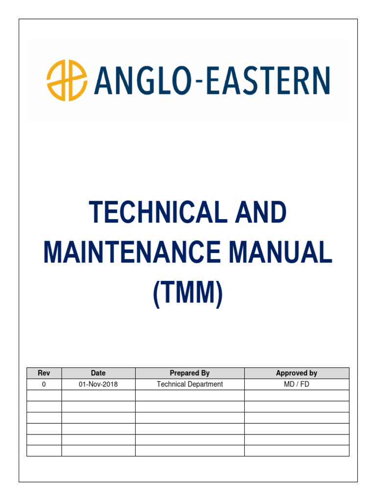 07 Technical and Maintenance Manual (TMM) | PDF | Boiler | Pipe (Fluid ...