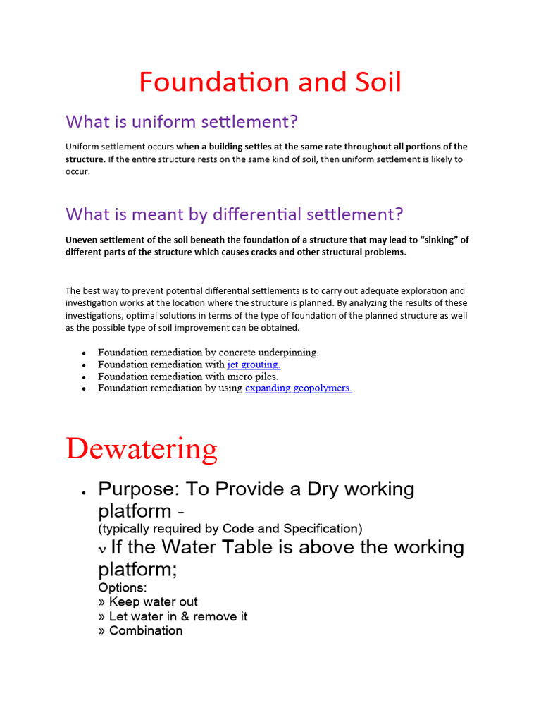 Foundation and Soil | PDF | Deep Foundation | Soil