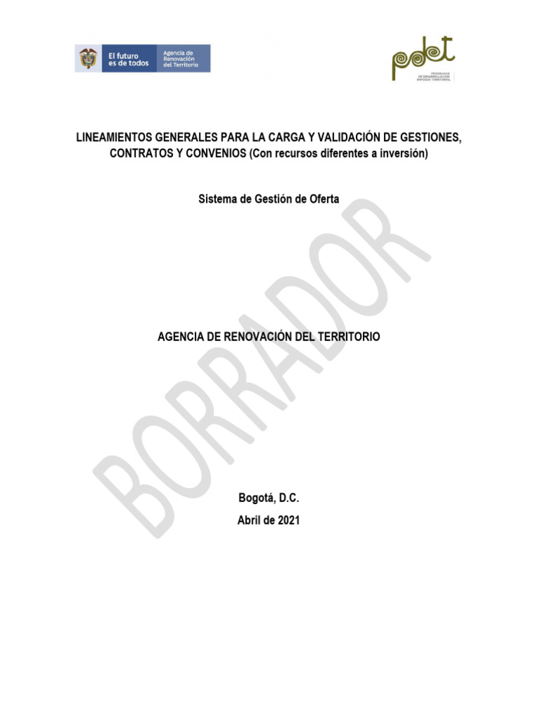 Lineamientos - Validación - GestionesContratos y Convenios - v2 | PDF | Presupuesto