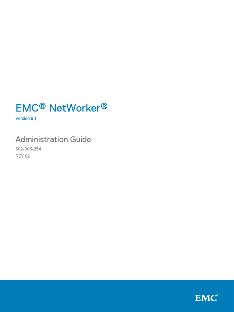 Networker 91 Admin Guide | PDF | Backup | Server (Computing)