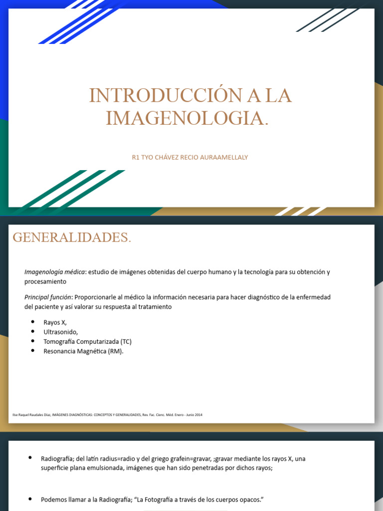 Introducción A La Imagenologia. | PDF | Rayo X | Imagenes medicas