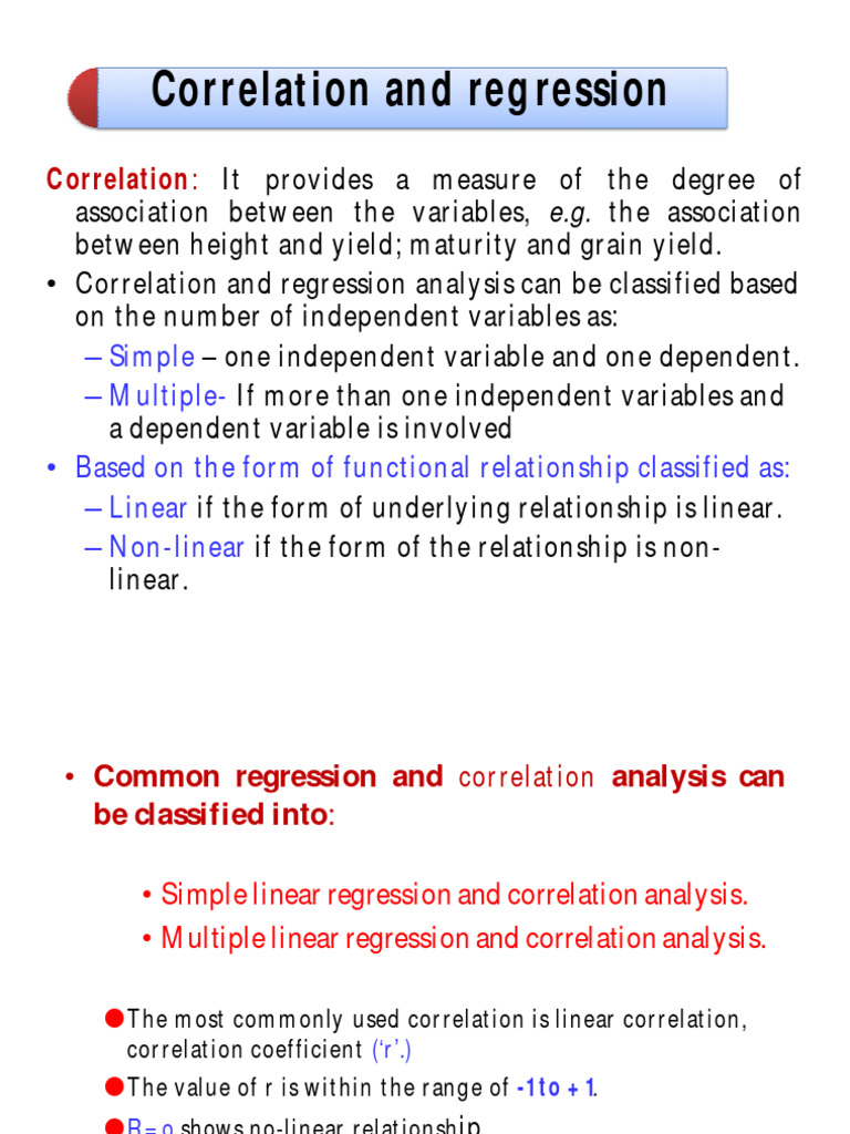 Correlation and Regression | PDF | Linear Regression | Regression Analysis