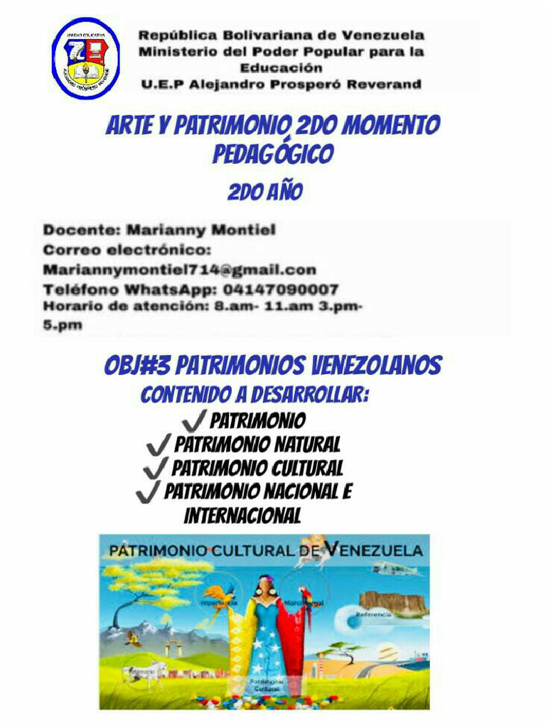 Arte y Patrimonio 2do Año | PDF