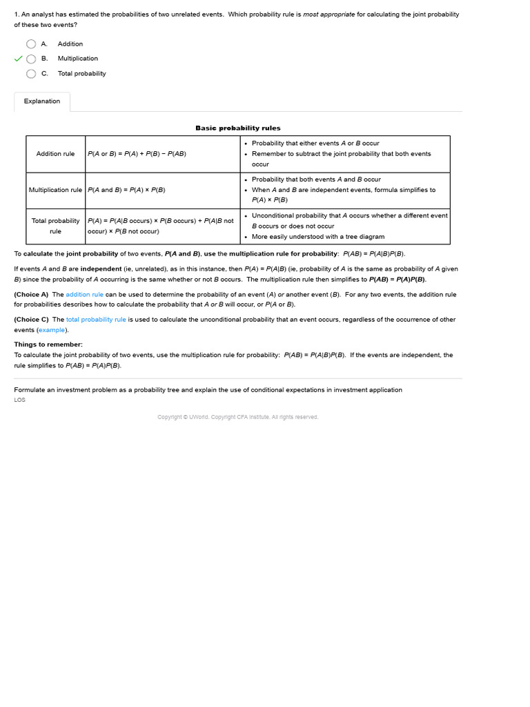 1.04 Probability Trees and Conditional Expectations - Answers | PDF | Standard Deviation ...