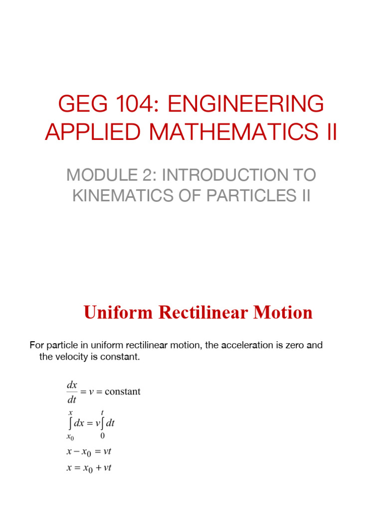 02 Kinematics II Updated | PDF | Acceleration | Kinematics