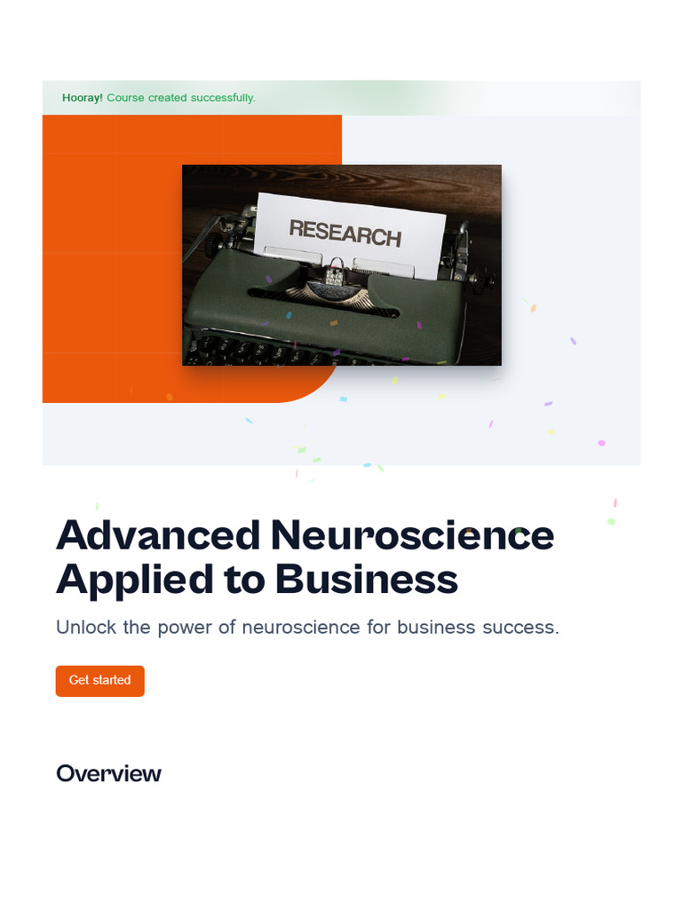 Advanced Neuroscience Applied To Business | PDF | Neuroscience | Emotions