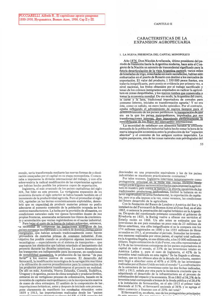 PUCCIARELLI - El Capitalismo Agrario Chacareros, Colonos y Empresarios en El Desarrollo de La ...