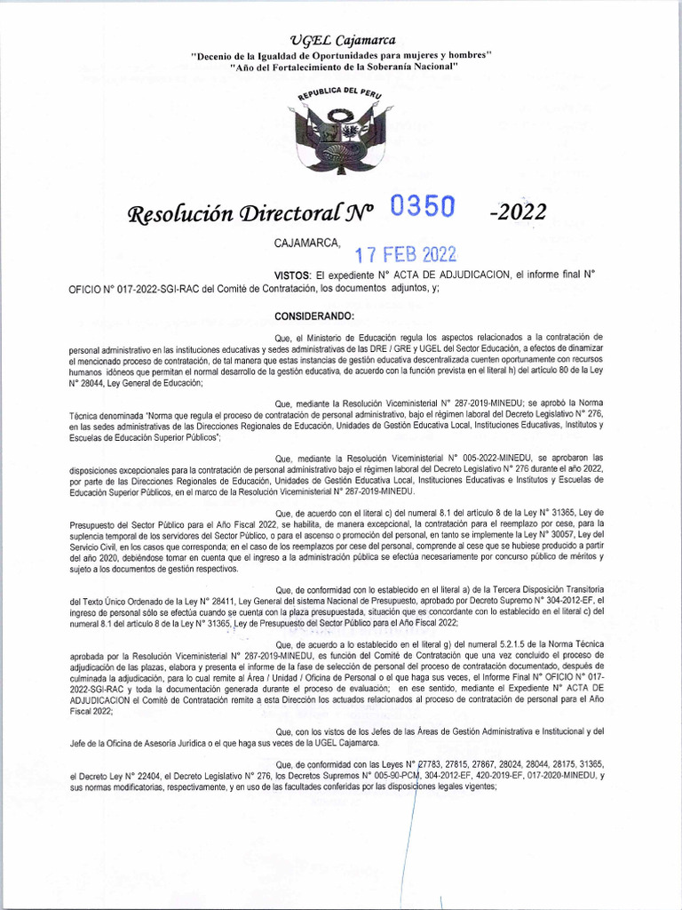 R.D. #0350-2022 Castope Rodriguez Julio | PDF