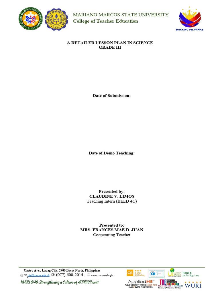 A Detailed Lesson Plan in Science Grade 3 | PDF | Planets | Meteoroid