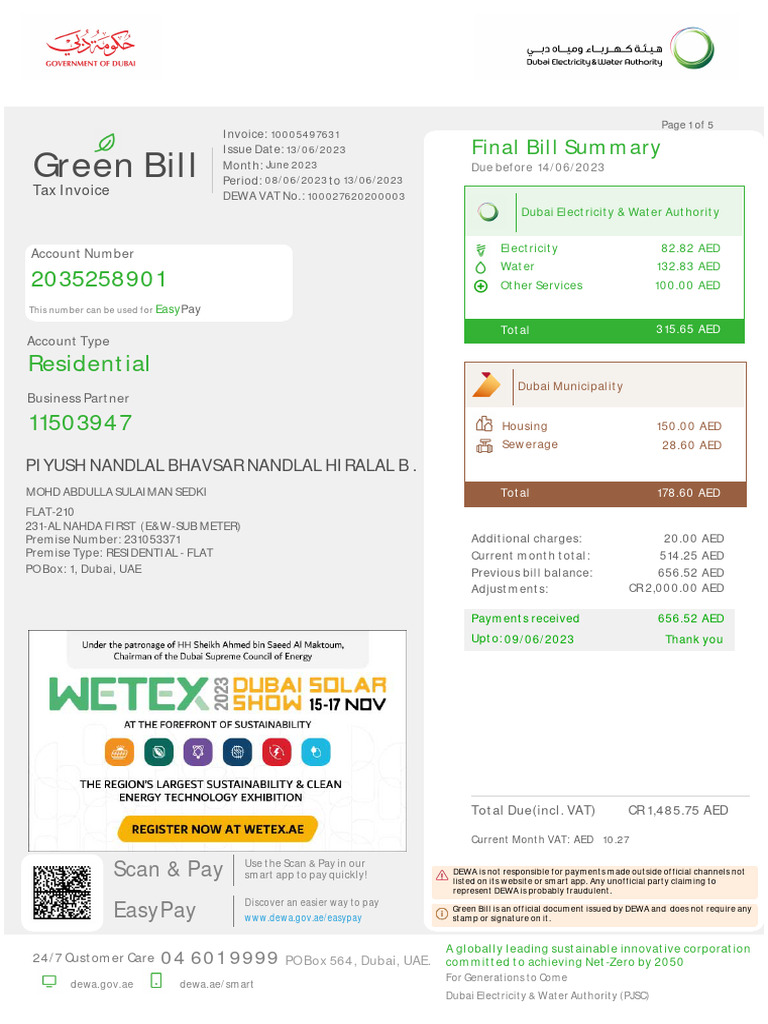 DewaFinal Installation Docus | PDF | Value Added Tax | Carbon Footprint