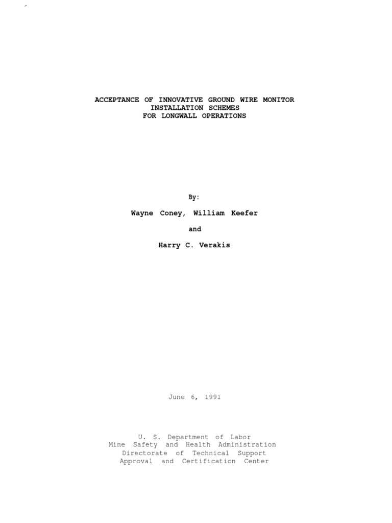 Coal Mine Ground | PDF | Electrical Resistance And Conductance | Resistor
