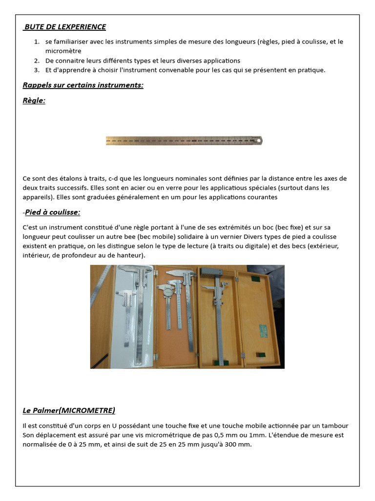 Instruments de mesure de longueur | PDF