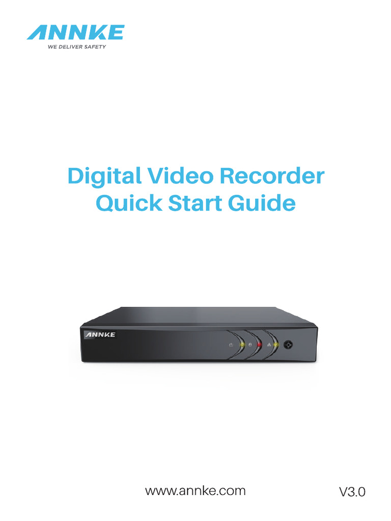 SecurityCameraSystem DVR DW81KD QuickStartGuide (Annke) | PDF