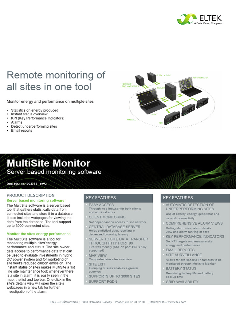 Datasheet Multisite Monitor | PDF | Computer Network | Computing