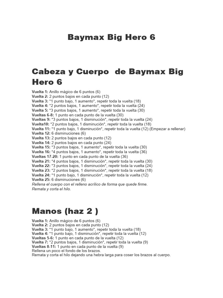 Baymax Big Hero 6 | PDF