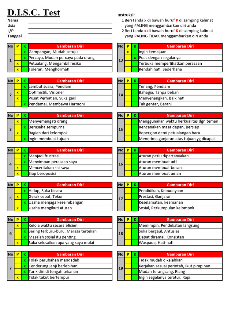 DISC Template - V02 (Terbaru) | PDF