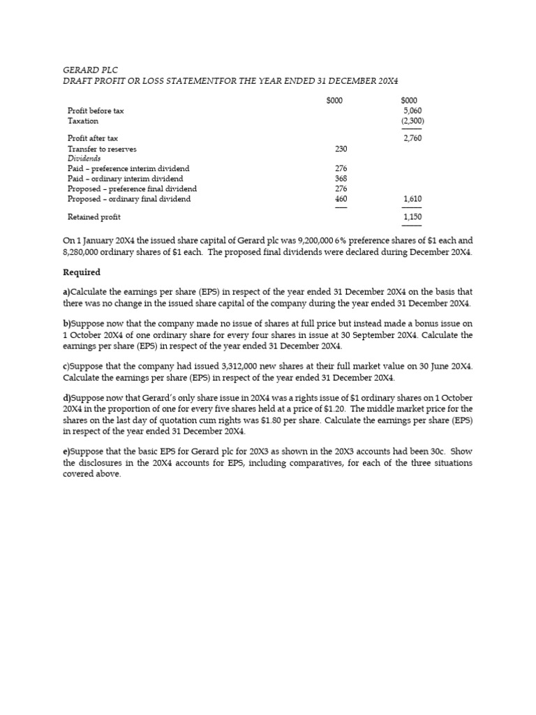 IAS 33 Earnings Per Share Part 2 | PDF | Dividend | Share (Finance)