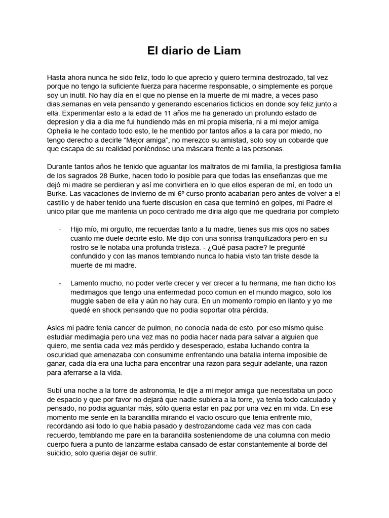 El Diario de Liam | PDF