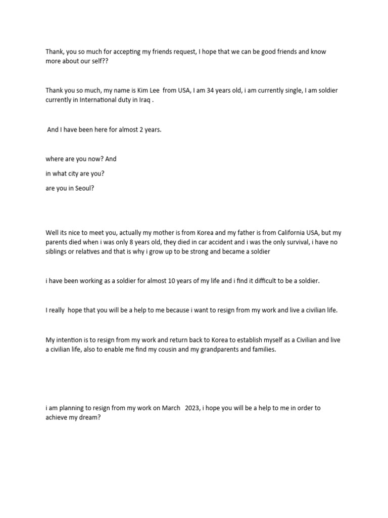 Kim Castro Military Format | PDF | Fee