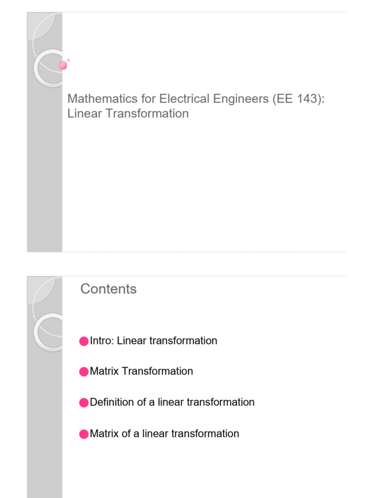 Linear Transformation | PDF | Linear Map | Matrix (Mathematics)