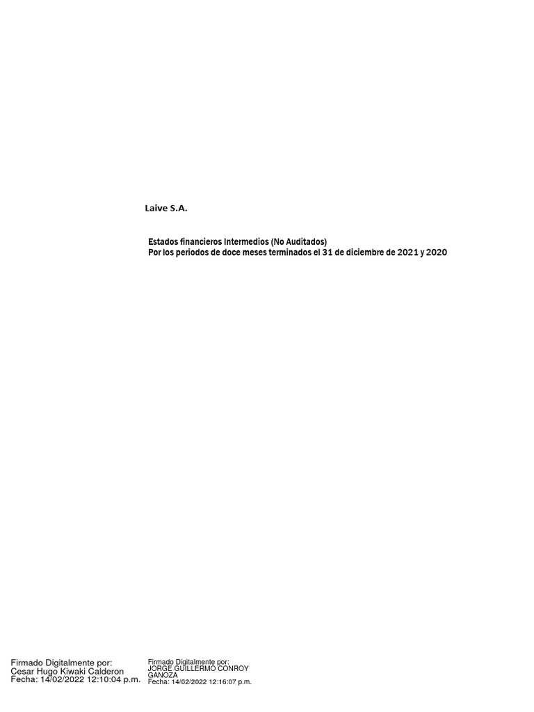 Notas EEFF Intermedio 4to 2021 | Descargar gratis PDF | normas internacionales de INFORMACION ...