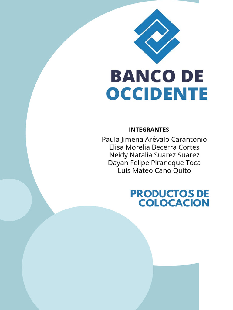 Portafolio Banco Occidente | PDF | Tarjeta de crédito | Bancos
