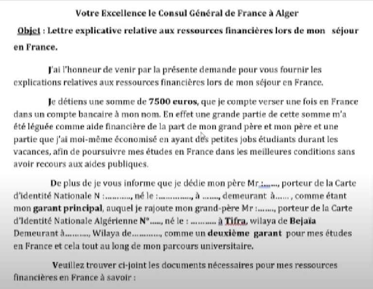 visa d'études en France VFS global Dossier complet بالتفصيل les lettres ...