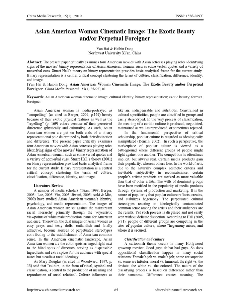 Asian American Women in Film: Stereotypes | PDF | Identity (Social ...