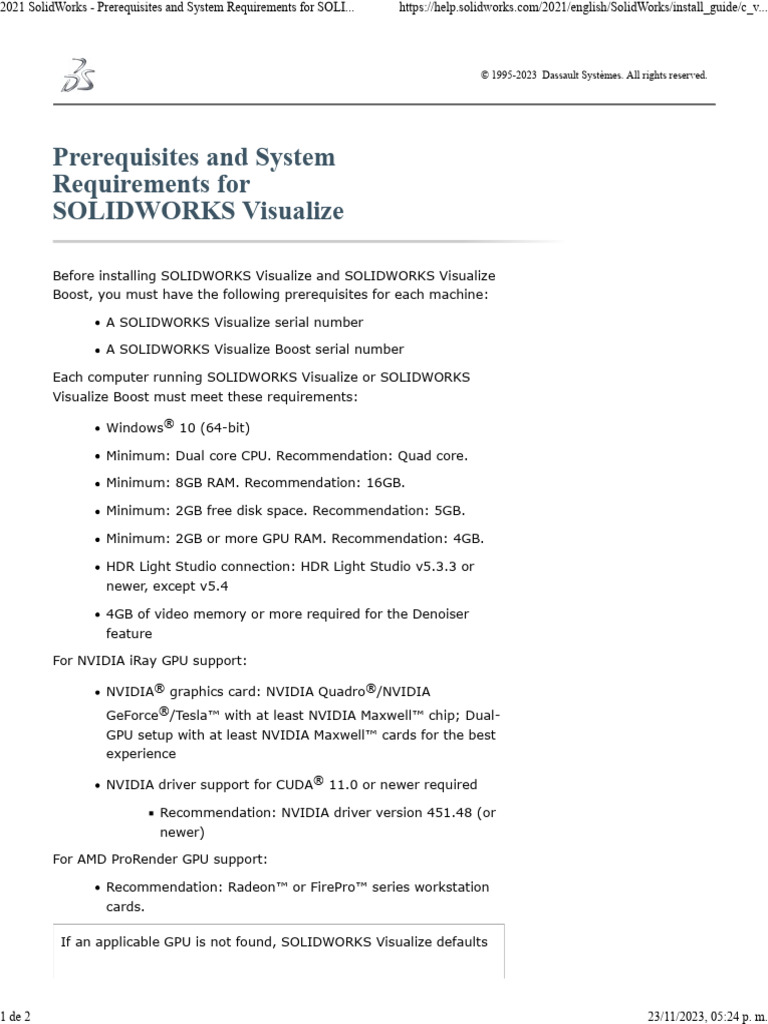 SolidWorks Premium | PDF | Graphics Processing Unit | Computer Hardware