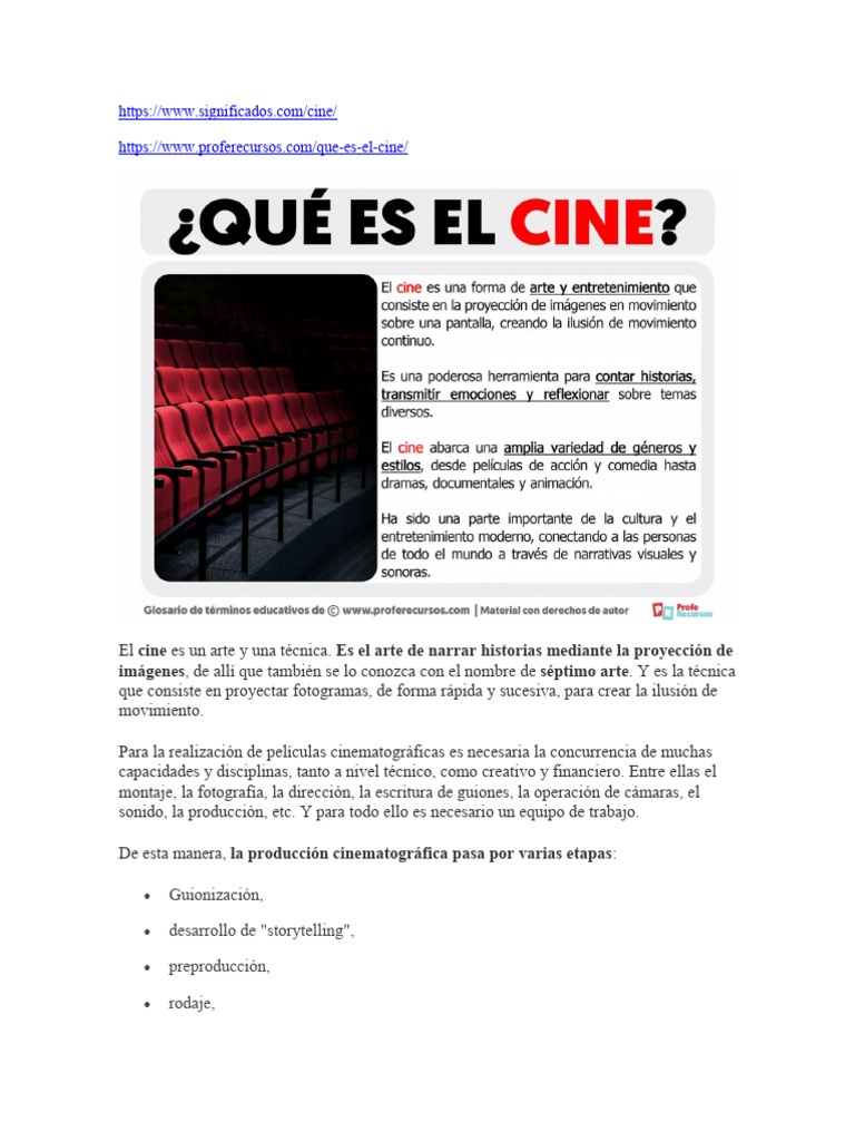 Que es el CINE | PDF | Cine | Realismo (Artes)